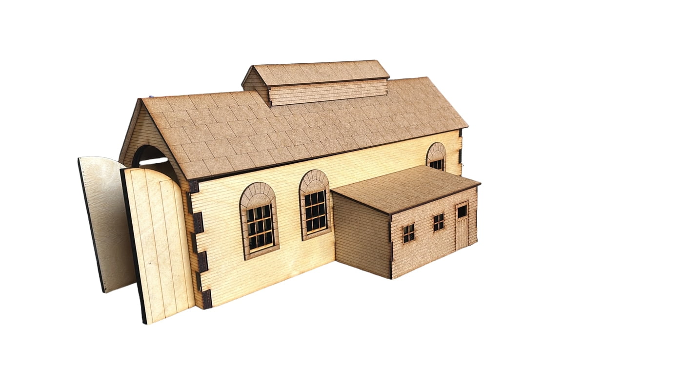 Long Single lane Engine Shed miniature for layouts and tabletop. Unique ...