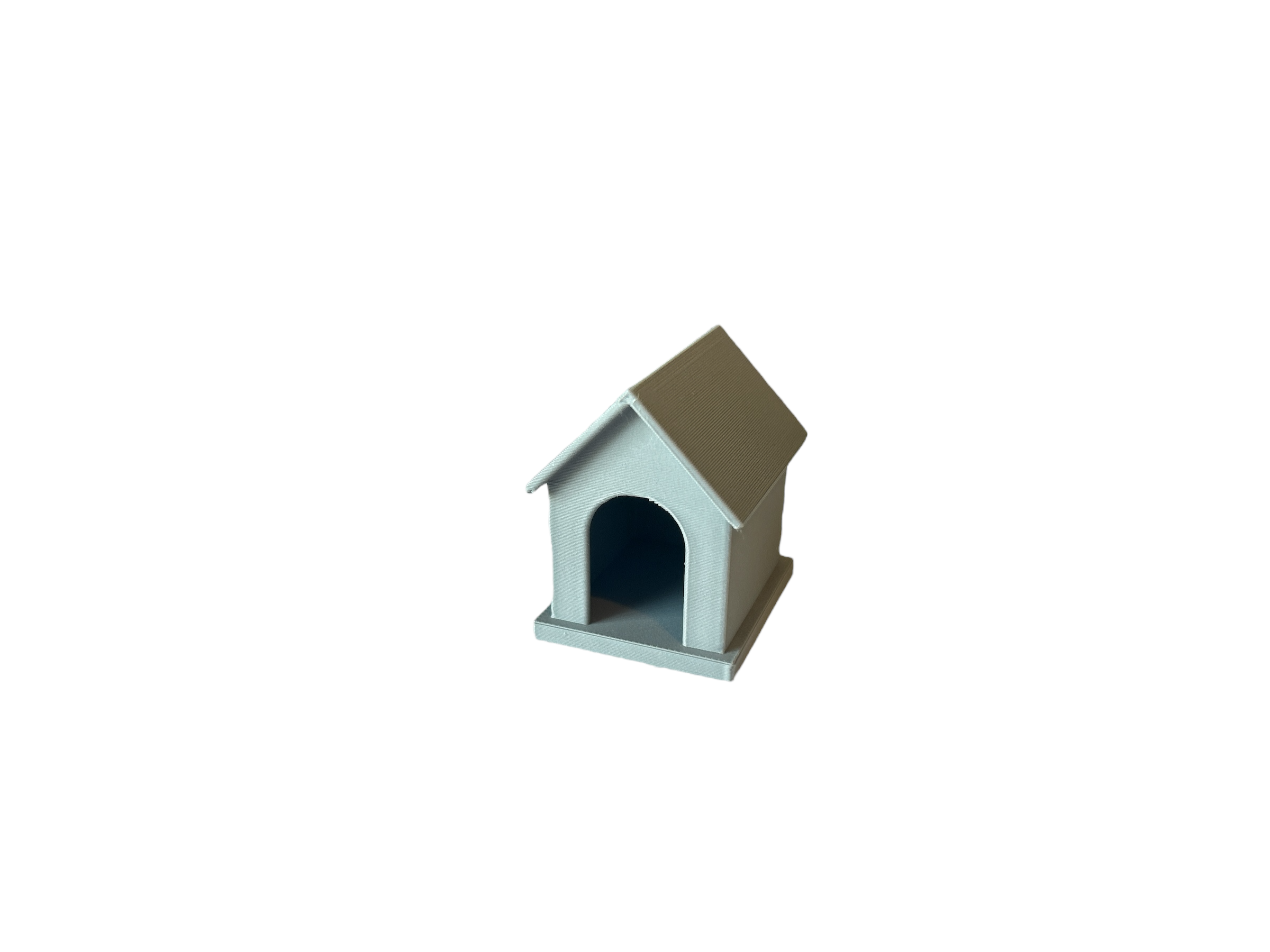 Detailed miniature dog kennel for OO or O gauge scenery.